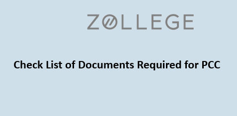 Check List of Documents Required for PCC