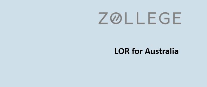 LOR for Australia: Importance, Format, and Sample